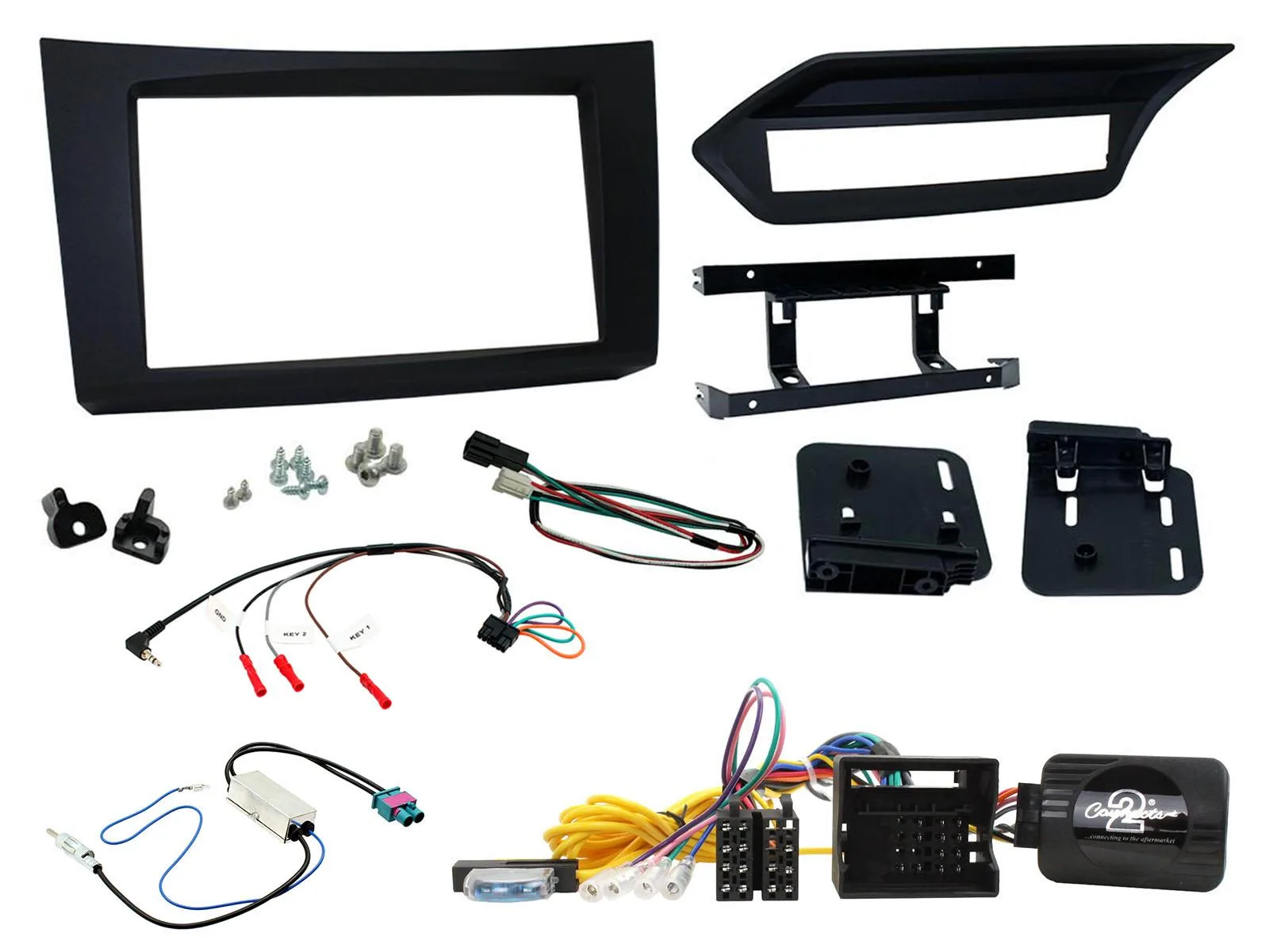Connects2 CTKMB16 Mercedes W212 Double DIN Fascia Kit SWC